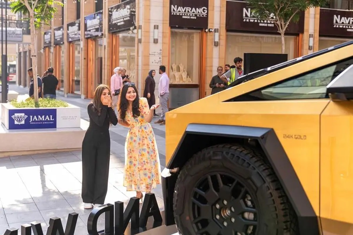 Dubai shoppers offered chance to win 24K gold-plated Tesla Cybertruck ...